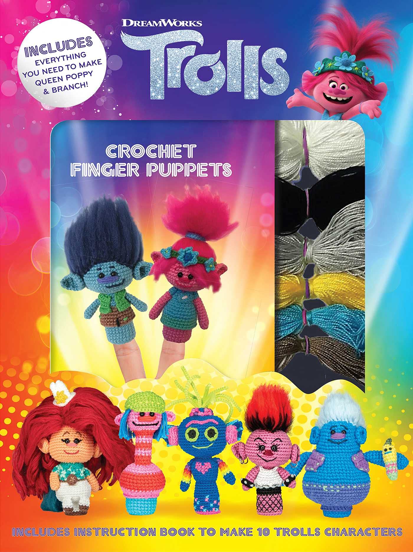 Crochet Dreamworks Trolls Finger Puppets: Includes Everything You Need ...