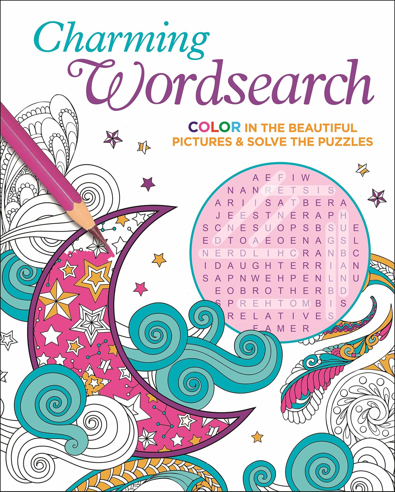 Charming Wordsearch: Color in the Beautiful Pictures & Solve the ...