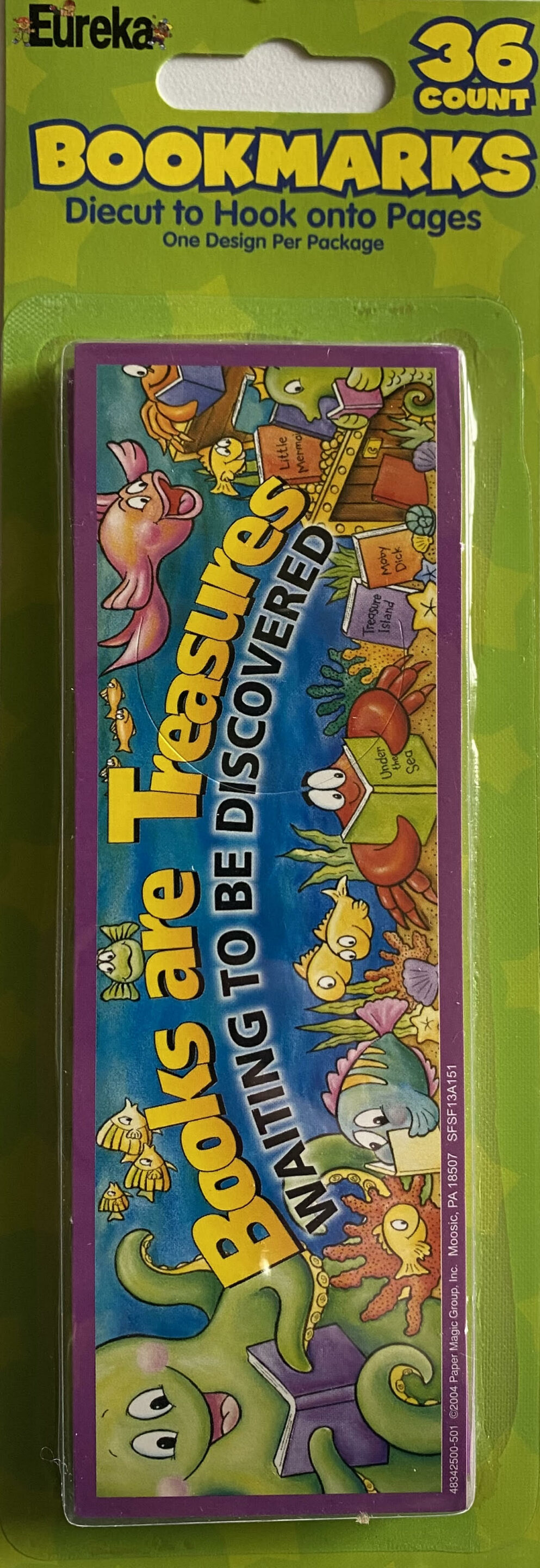 “Books are Treasures Waiting to be Discovered” Bookmarks: 36 Count ...