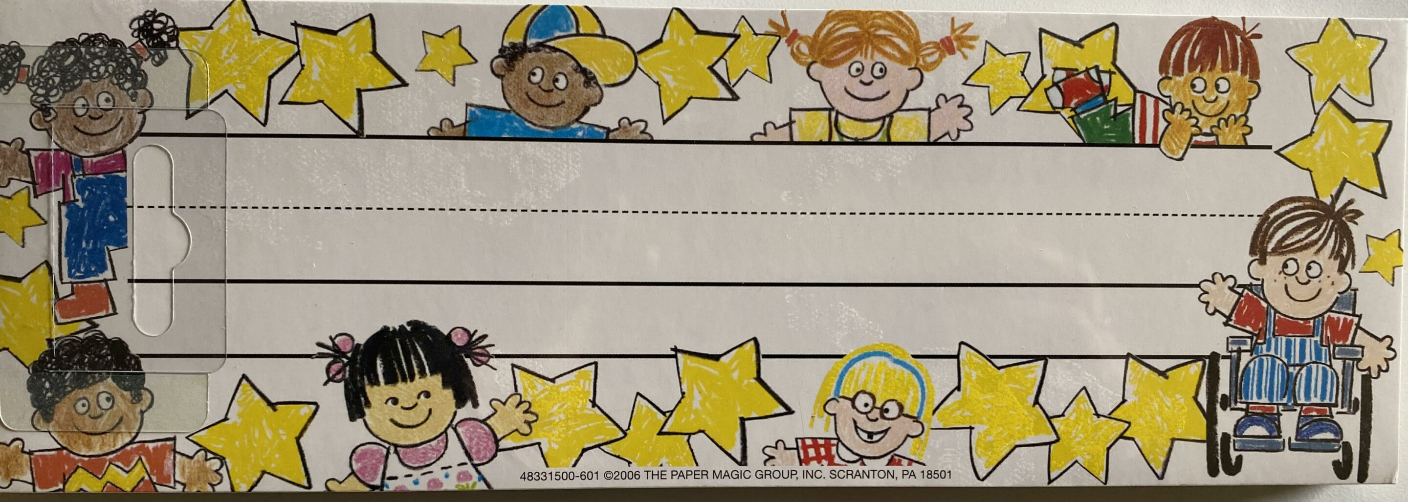 Kids and Stars Self-Adhesive Name Plates: 36 Per Package | Green Valley ...