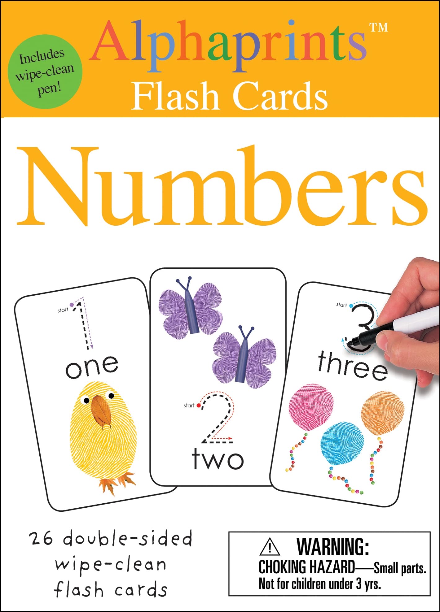 Alphaprints Numbers Flash Cards: 26 Double-Sided Wipe-Clean Flash Cards ...