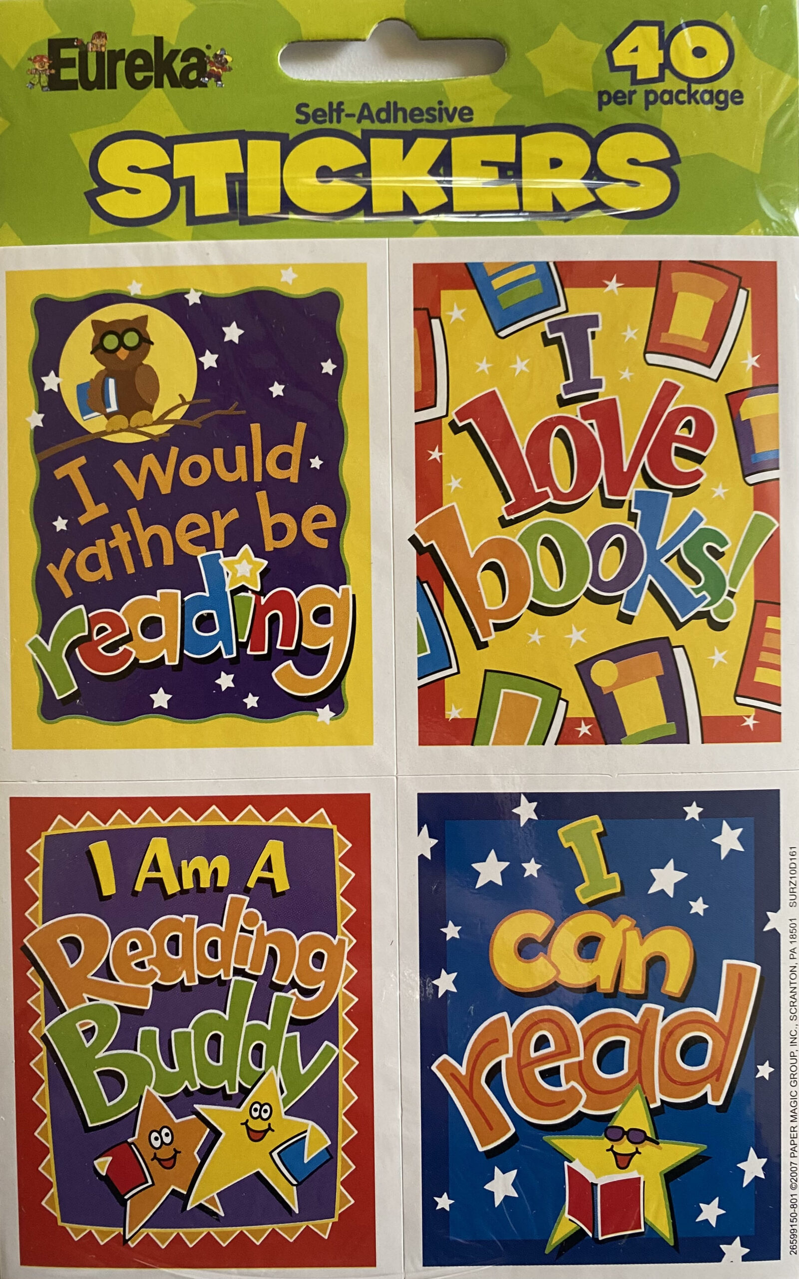 Reading Stickers: 40 Per Package | Green Valley Book Fair