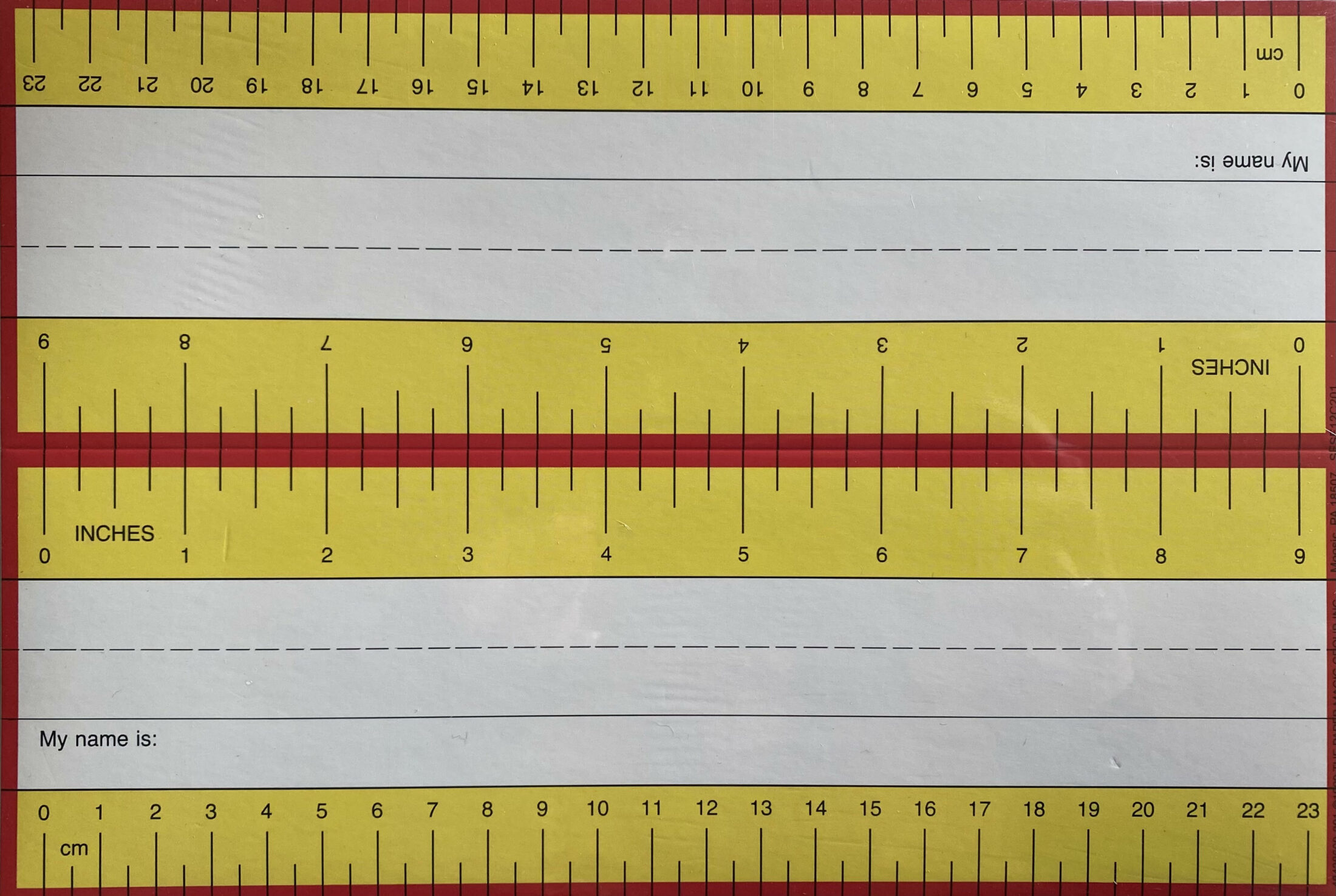 Ruler Fold Over Name Plates: 36 Per Package Folds Sign is Visible in ...