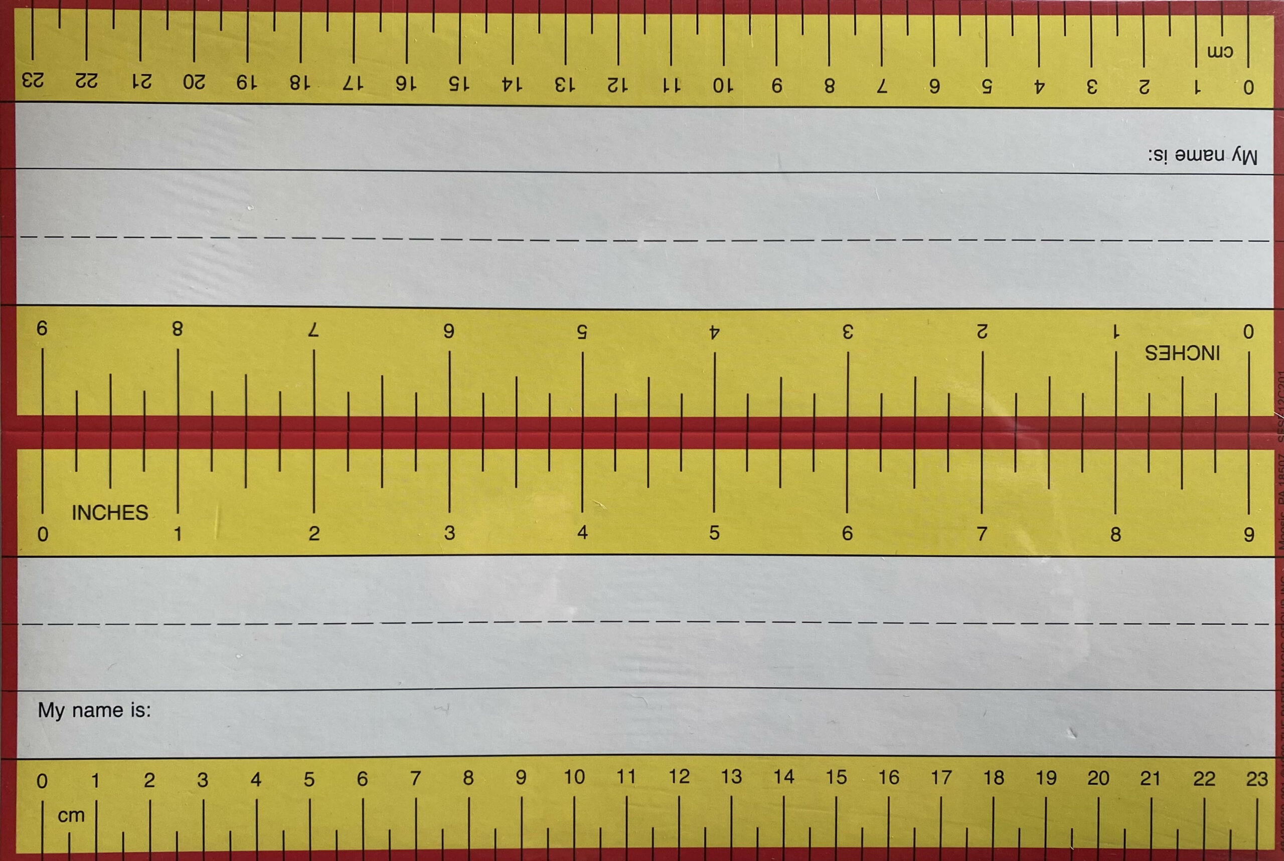 Ruler Fold Over Name Plates: 36 Per Package Folds Sign is Visible in ...