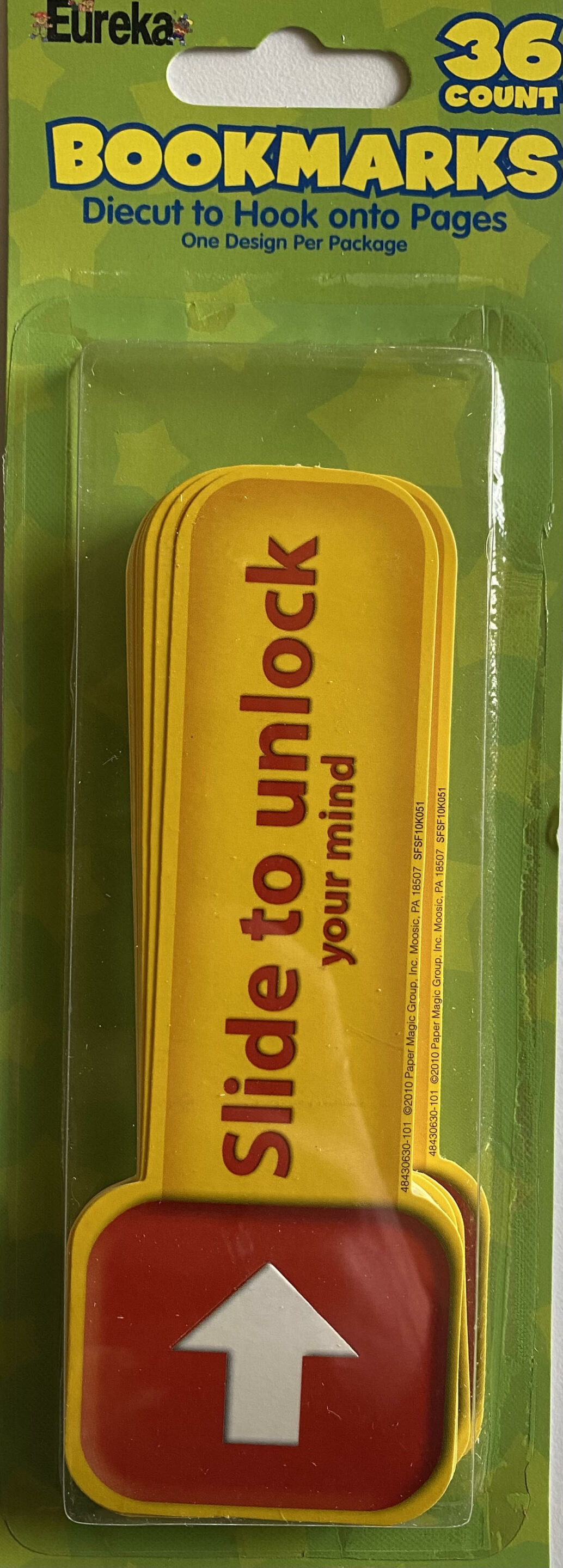 Slide to Unlock Your Mind Bookmarks: 36 Count | Green Valley Book Fair