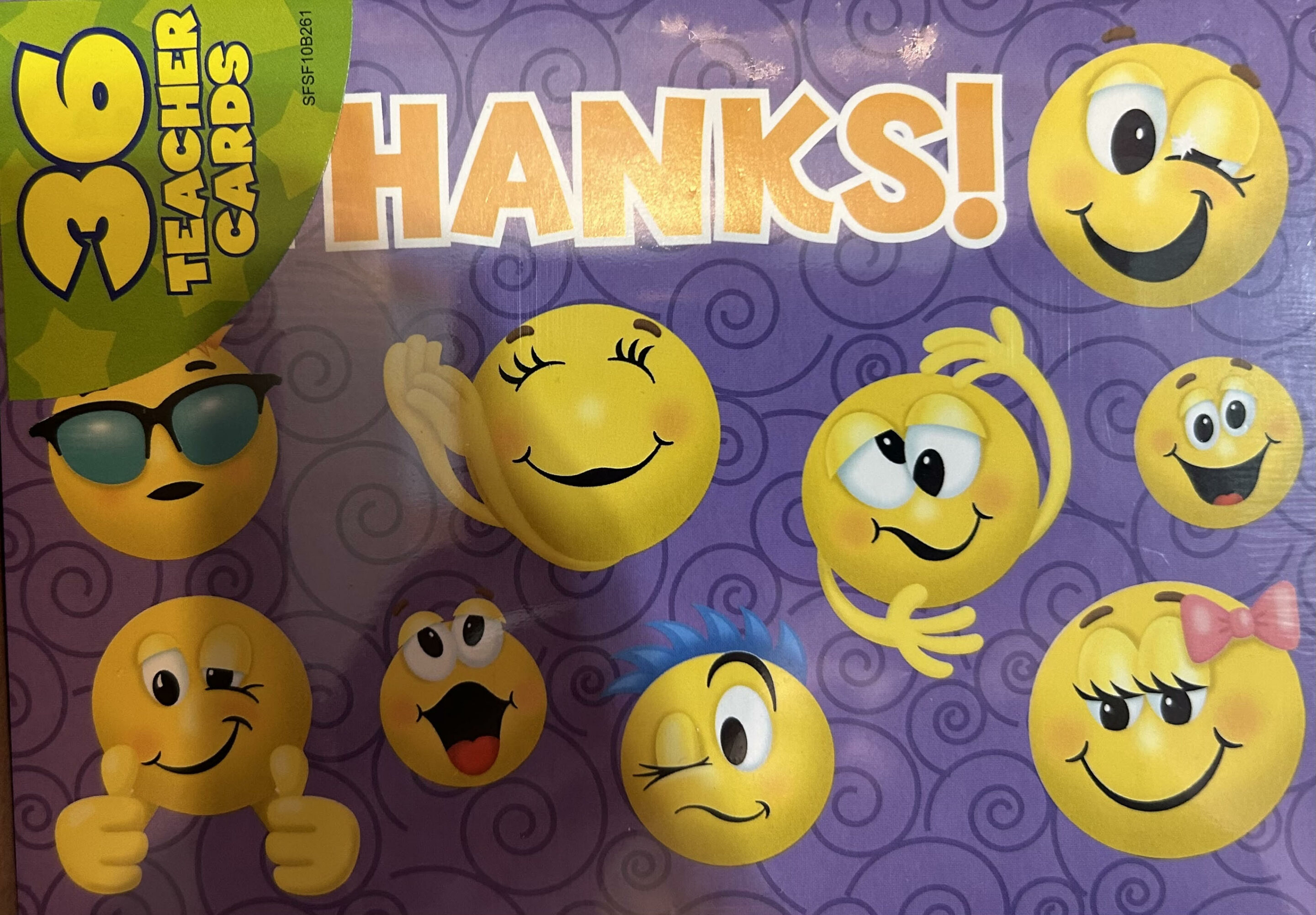 Smiley Thanks Teacher Cards: 36 Postcards Per Package | Green Valley ...
