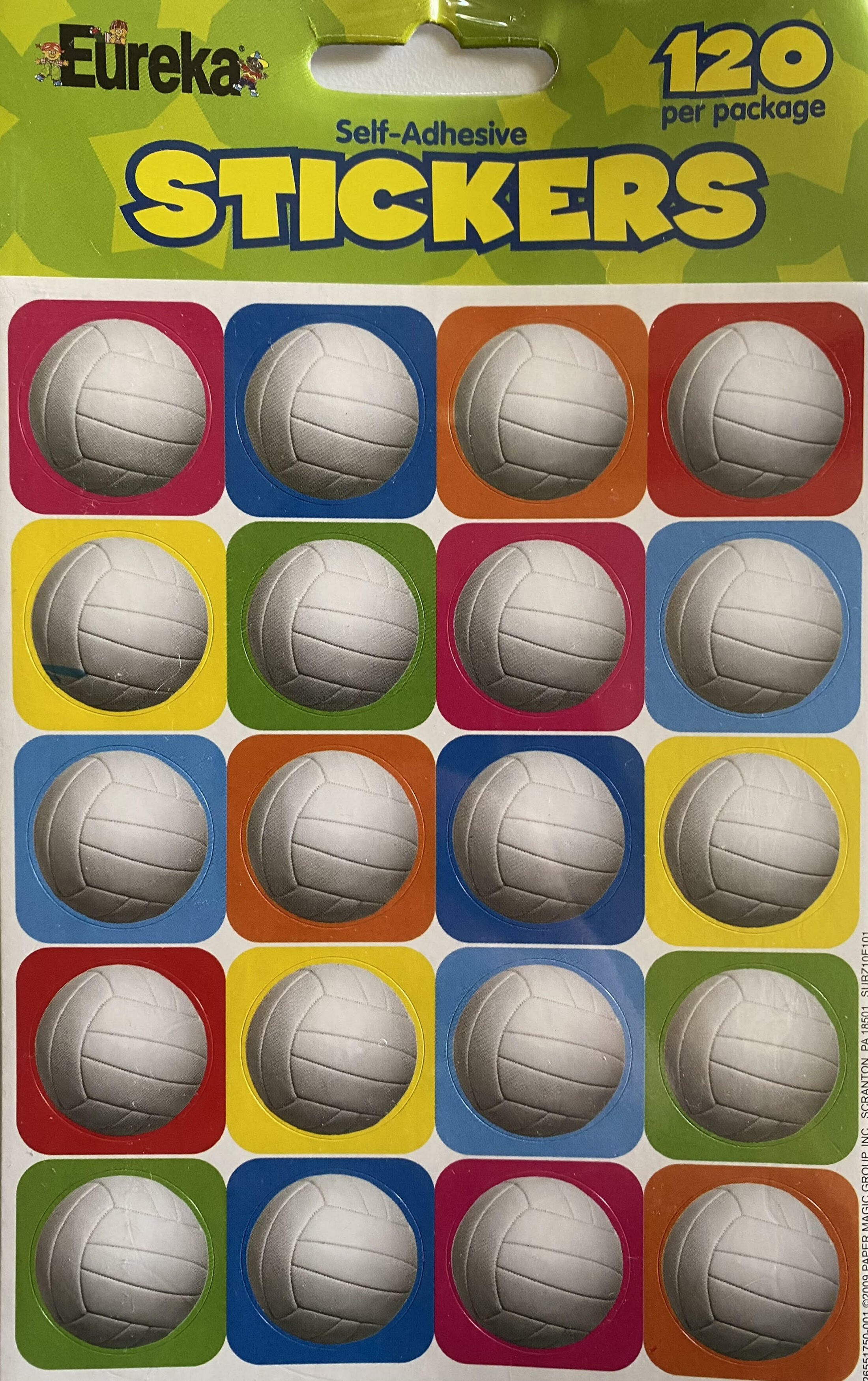 Volleyball Stickers: 120 Per Package | Green Valley Book Fair
