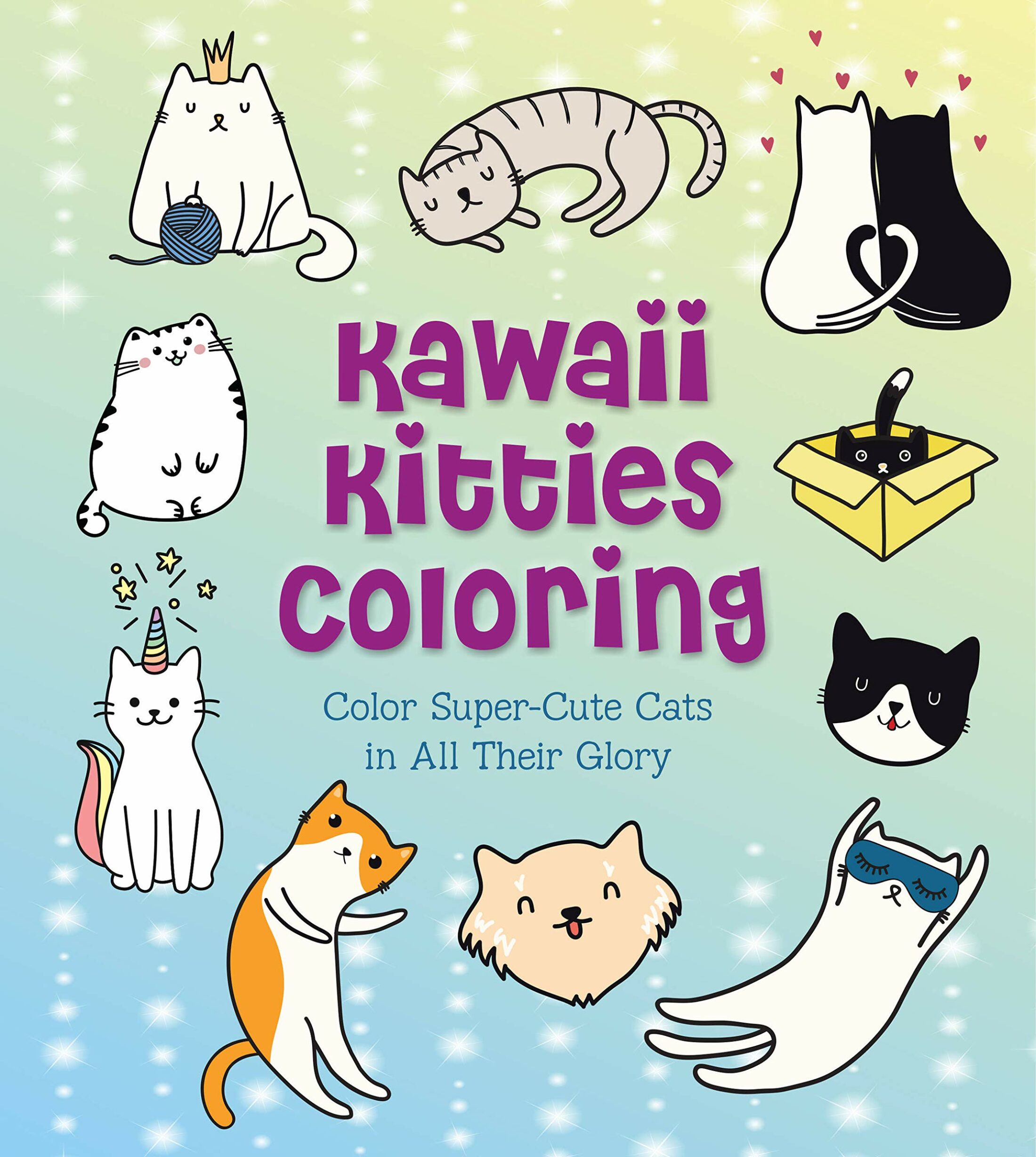 Kawaii Kitties Coloring: Color Super-Cute Cats in All Their Glory ...