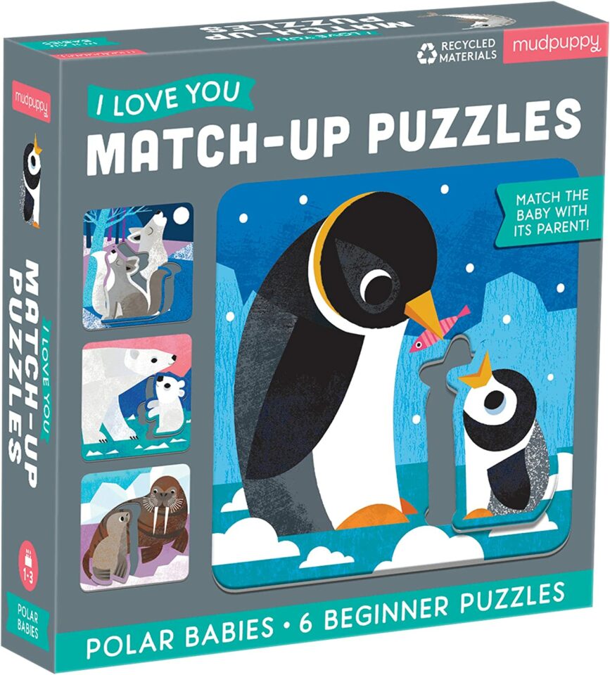 I Love You Match-Up Puzzles Polar Babies: 6 Beginner Puzzles: Match the ...