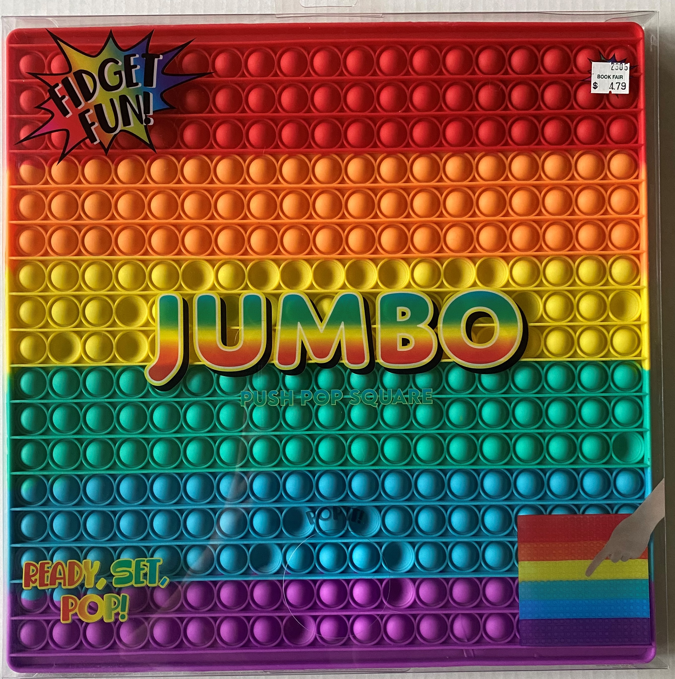 Jumbo Rainbow Push Pop Square | Green Valley Book Fair