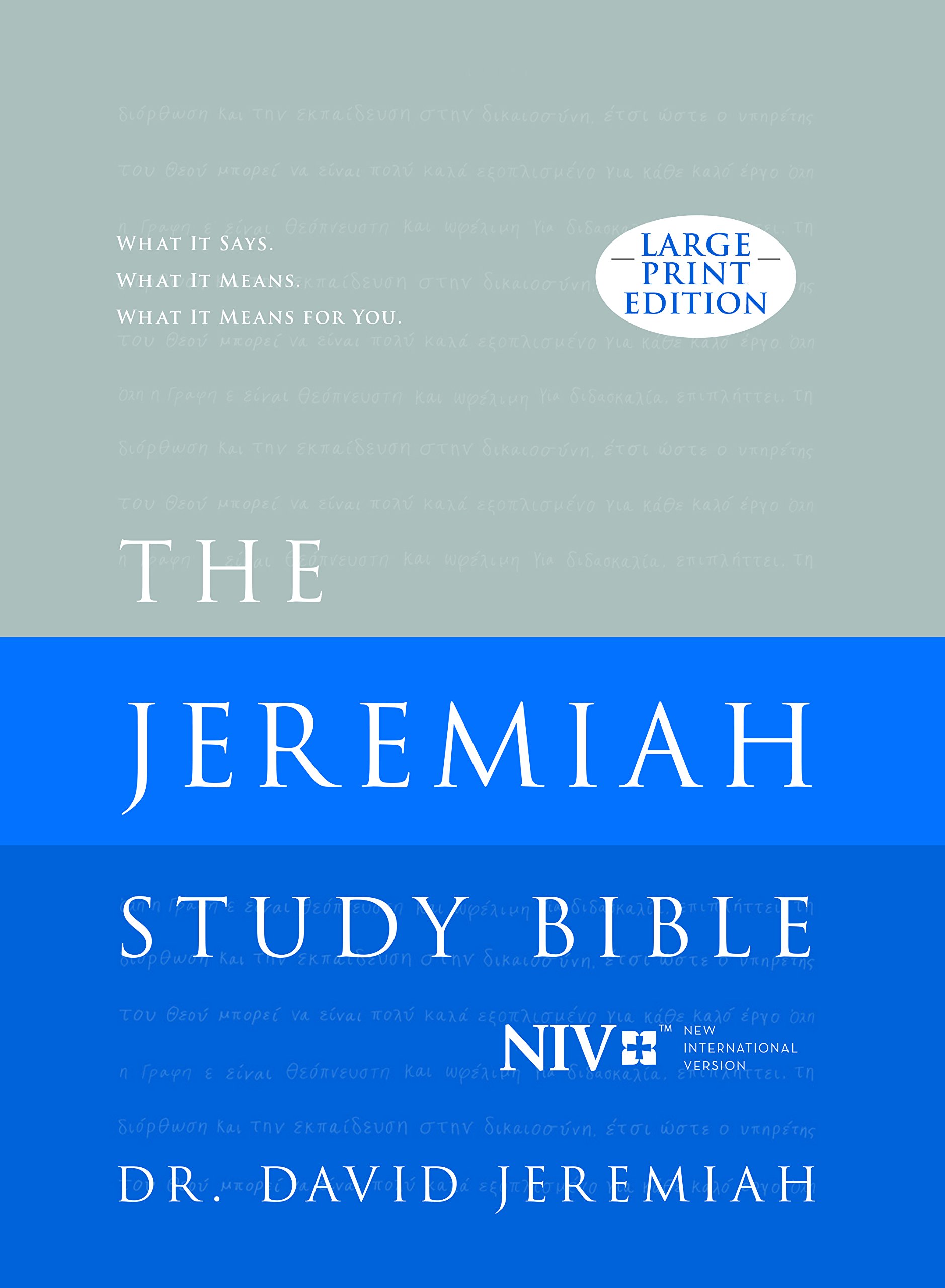 The Jeremiah Study Bible Large Print Edition New International Version ...