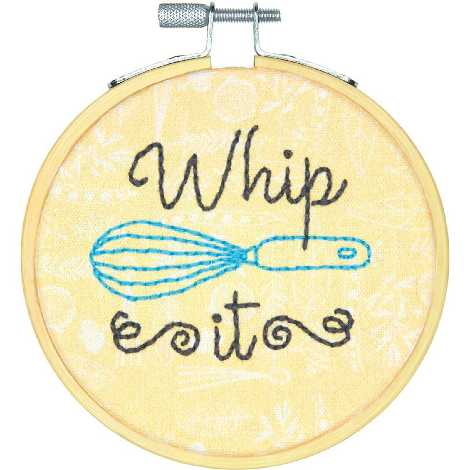 Whip It Embroidery Kit: Kit Includes: Thread, Wood Hoop, Printed Fabric ...