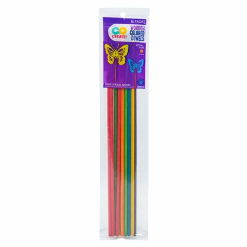 Wooden Colored Dowels 14 Pack | Green Valley Book Fair