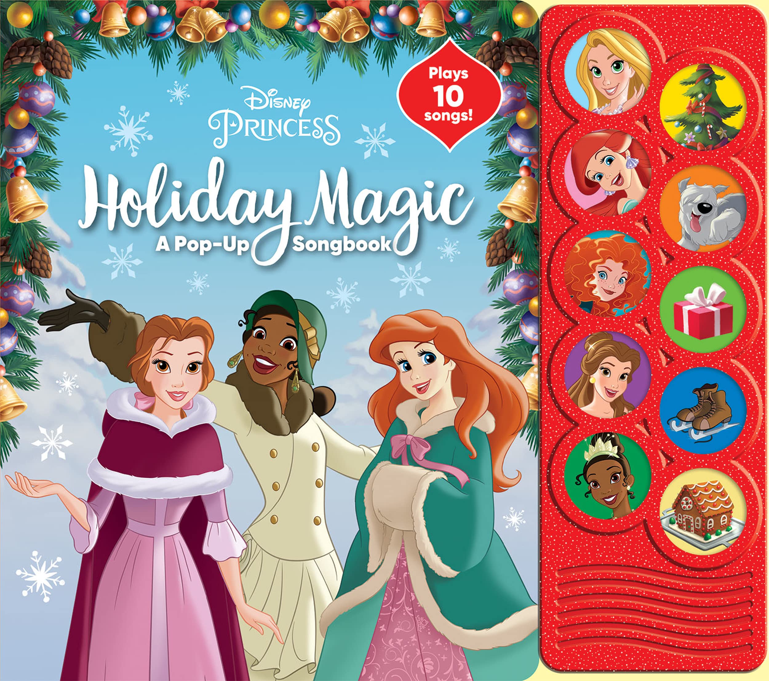 Disney Princess Holiday Magic A Pop-Up Songbook: Plays 10 Songs ...