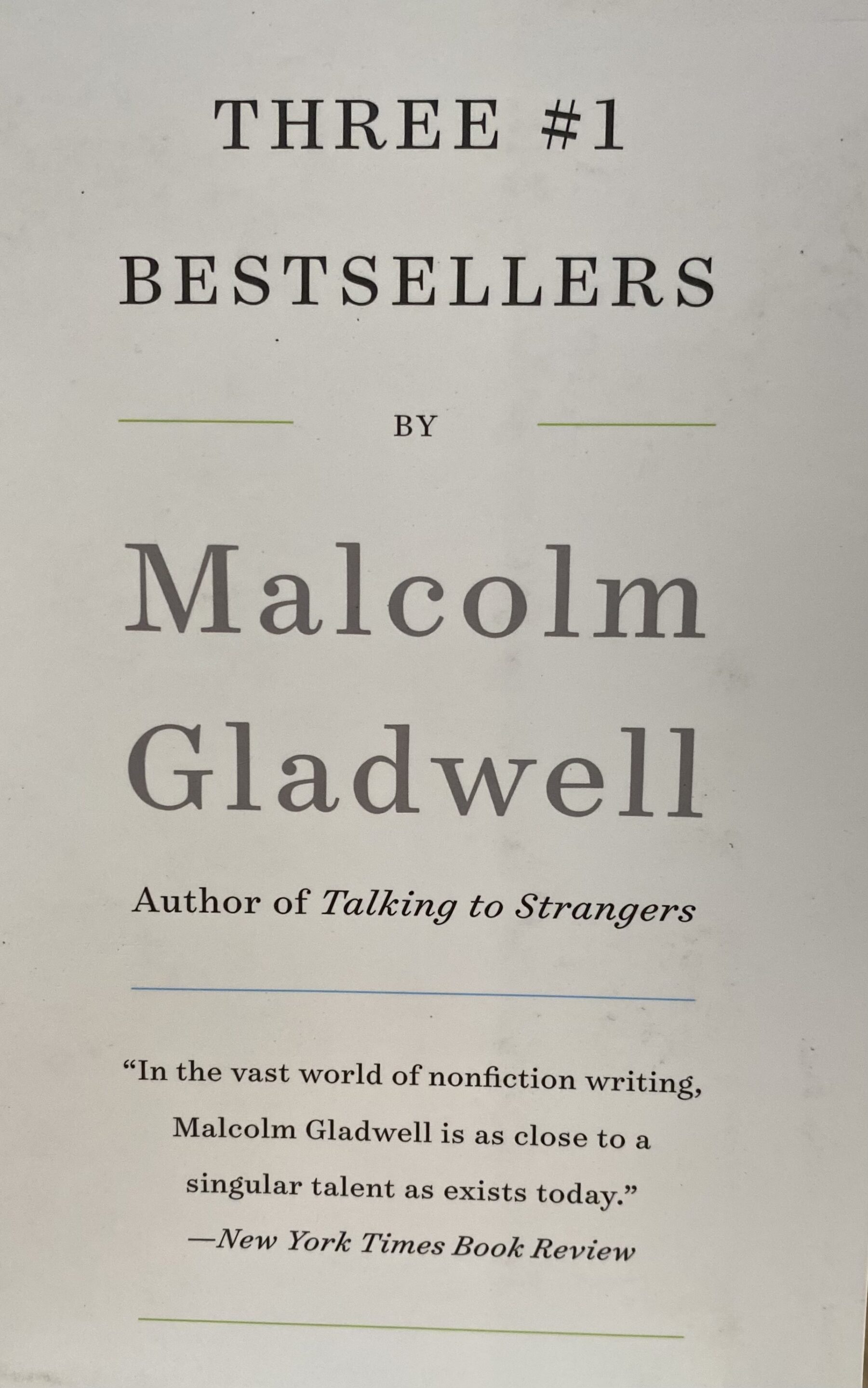 Three #1 Bestsellers by Malcolm Gladwell: Books Include: Outlier, The ...