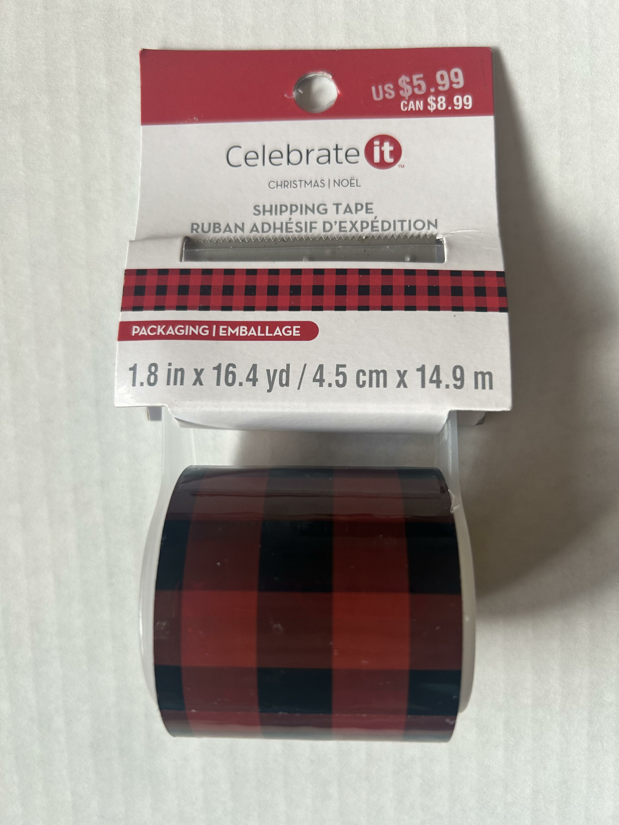 Black and Red Buffalo Plaid Shipping Tape 1.8″ x 16.4 Yards | Green ...