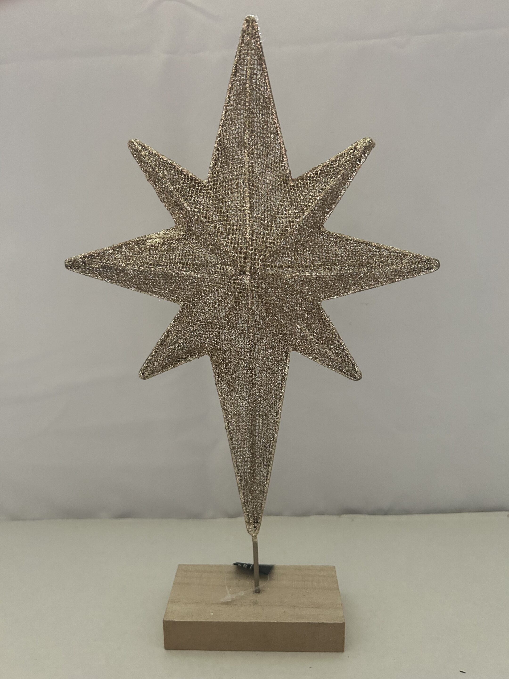Gold Glitter Tabletop Star 12.75″ Tall | Green Valley Book Fair