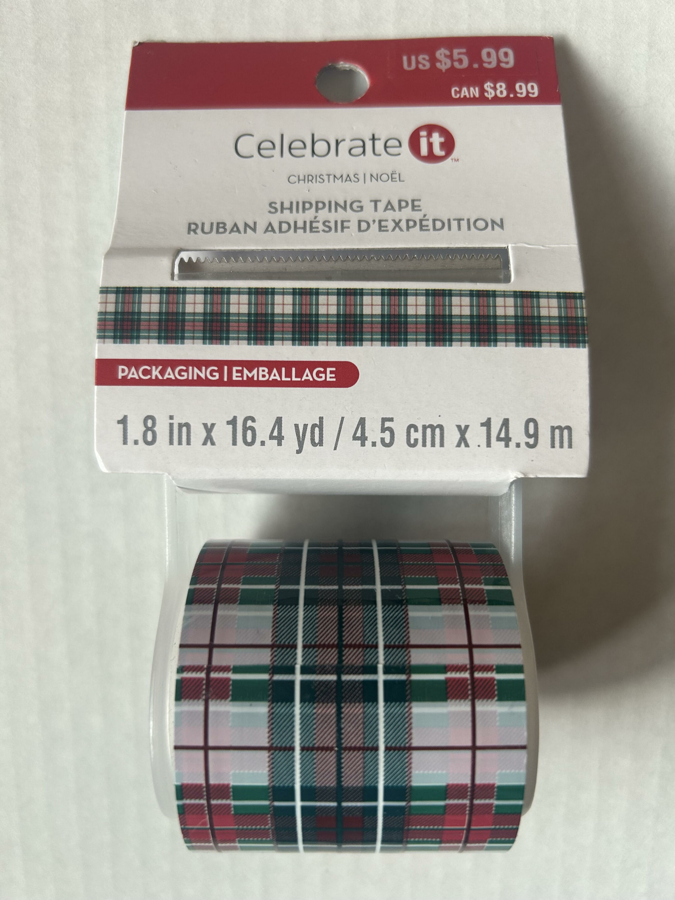 Plaid Shipping Tape 1.8″ x 16.4 Yards | Green Valley Book Fair