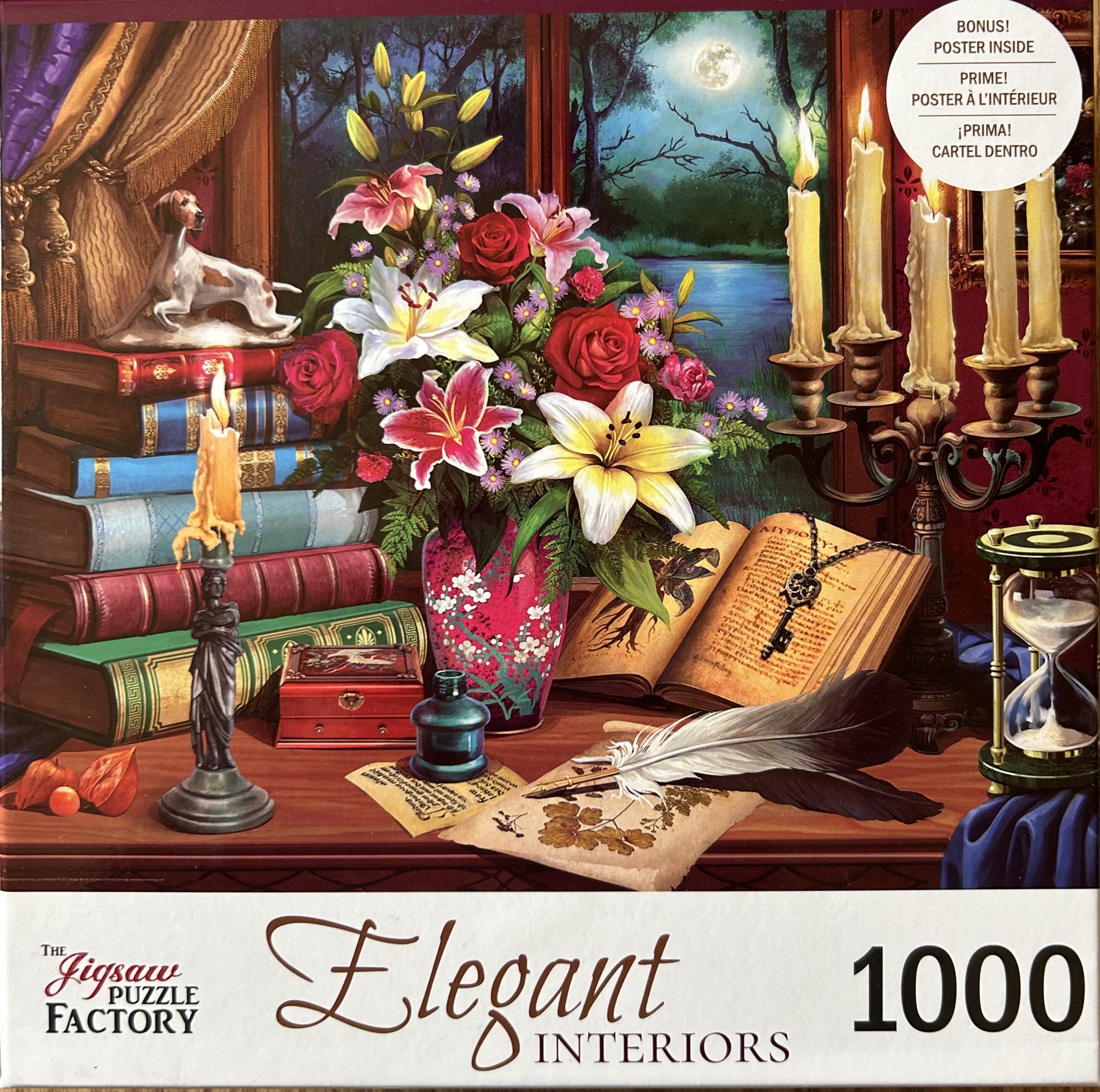 Candlelight Study 1000 Piece Puzzle: Elegant Interiors | Green Valley ...