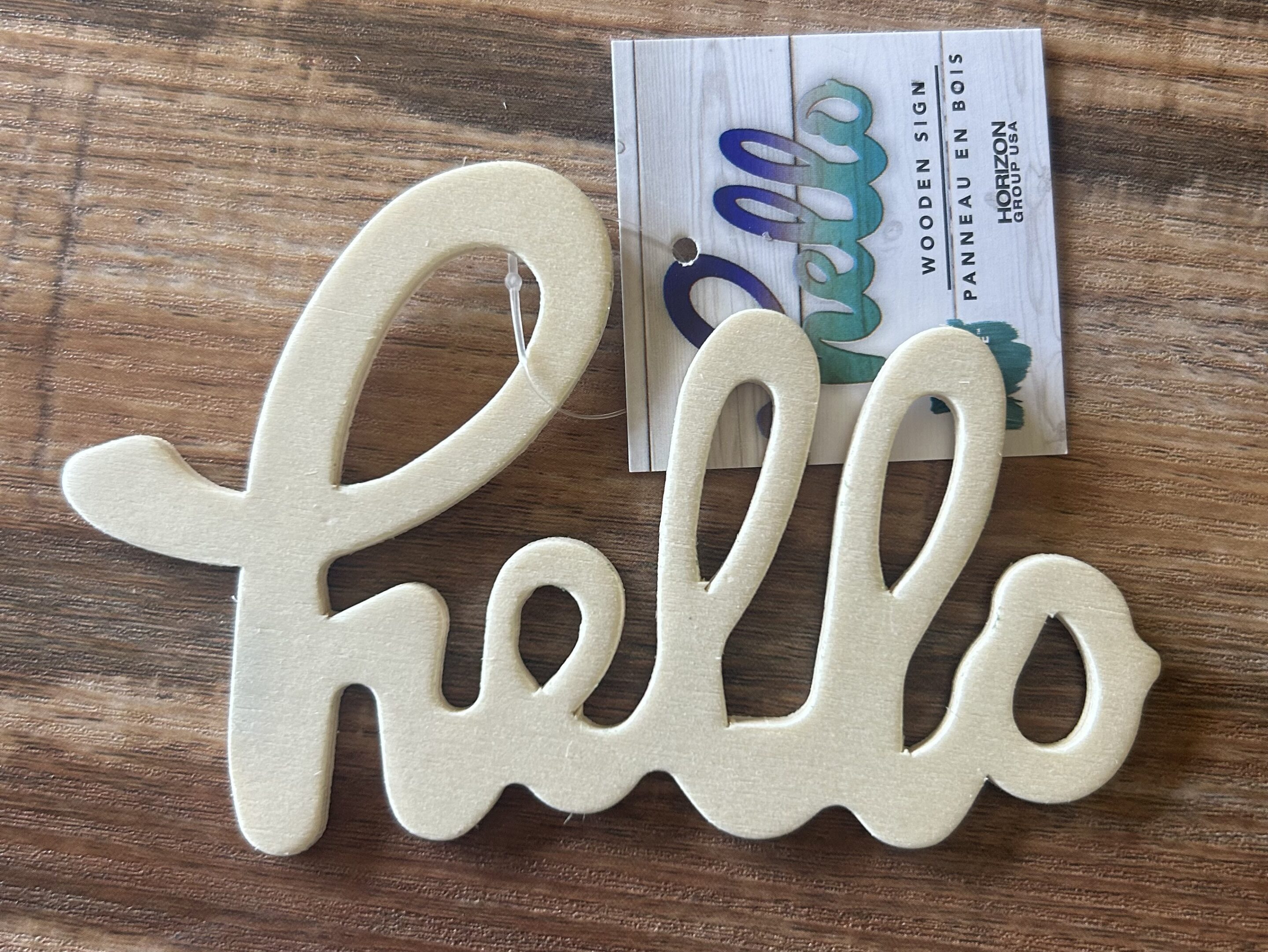 Hello Wooden Sign | Green Valley Book Fair