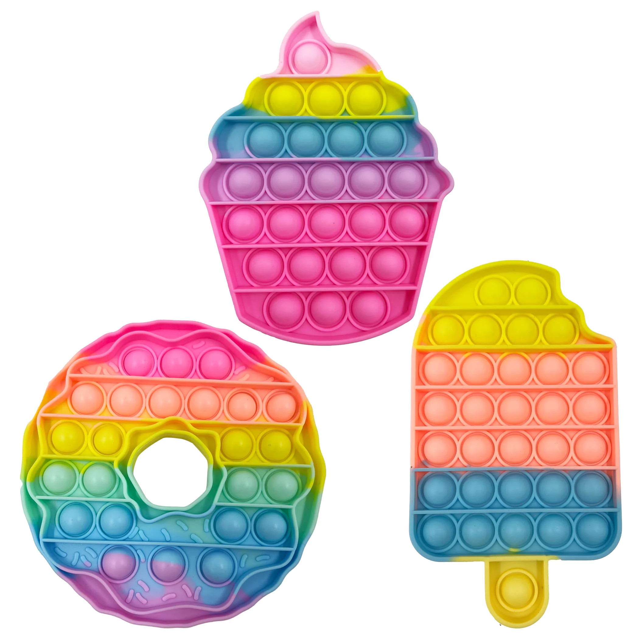 Sweets Push Pop Set of 3: Includes: Cupcake, Popsicle and Donut | Green ...