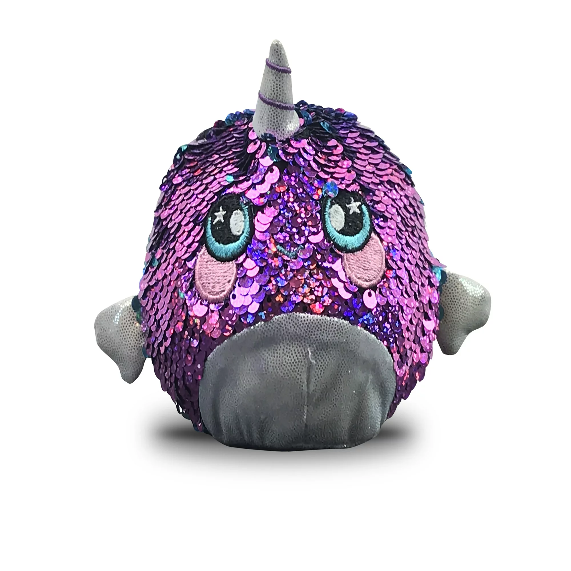 Shelby Sparkle Narwhal 3.5″ Squishy Plush with Reversible Sequins ...