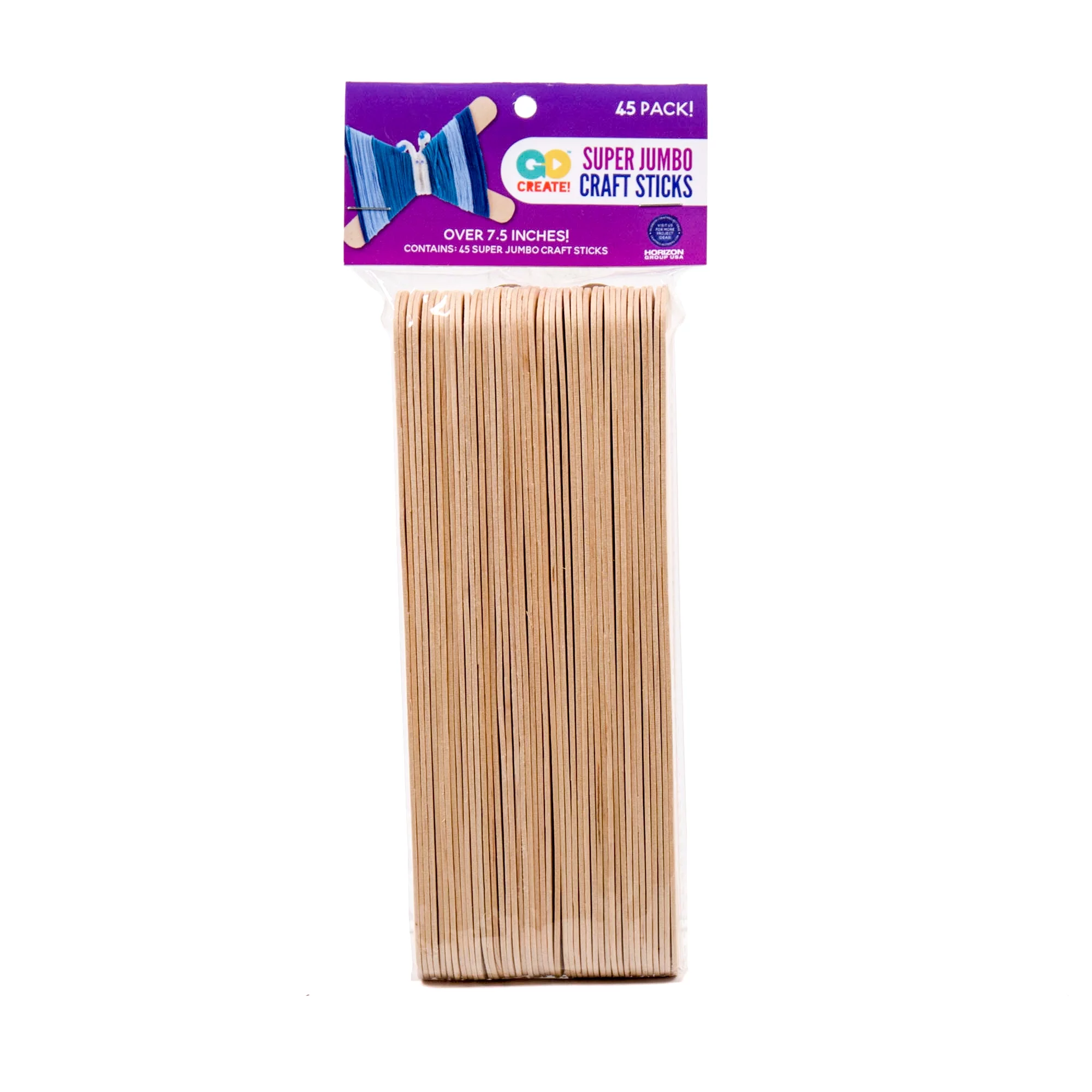 Super Jumbo Craft Sticks 45 Pack 7.75″ Long | Green Valley Book Fair
