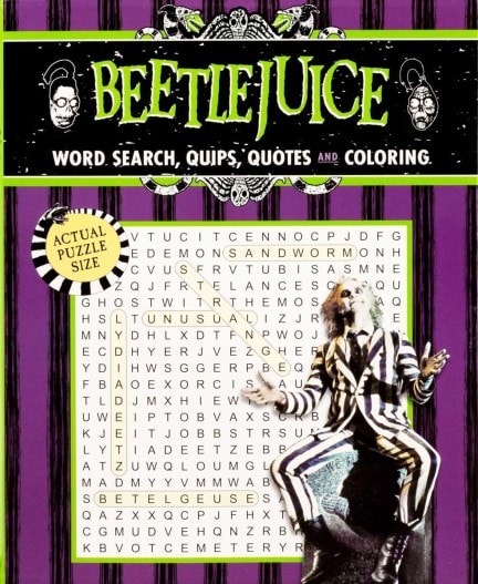 Beetlejuice Word Search | Green Valley Book Fair