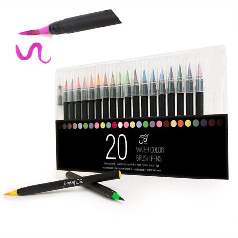 Watercolor Brush Pens (20-Pack) | Green Valley Book Fair